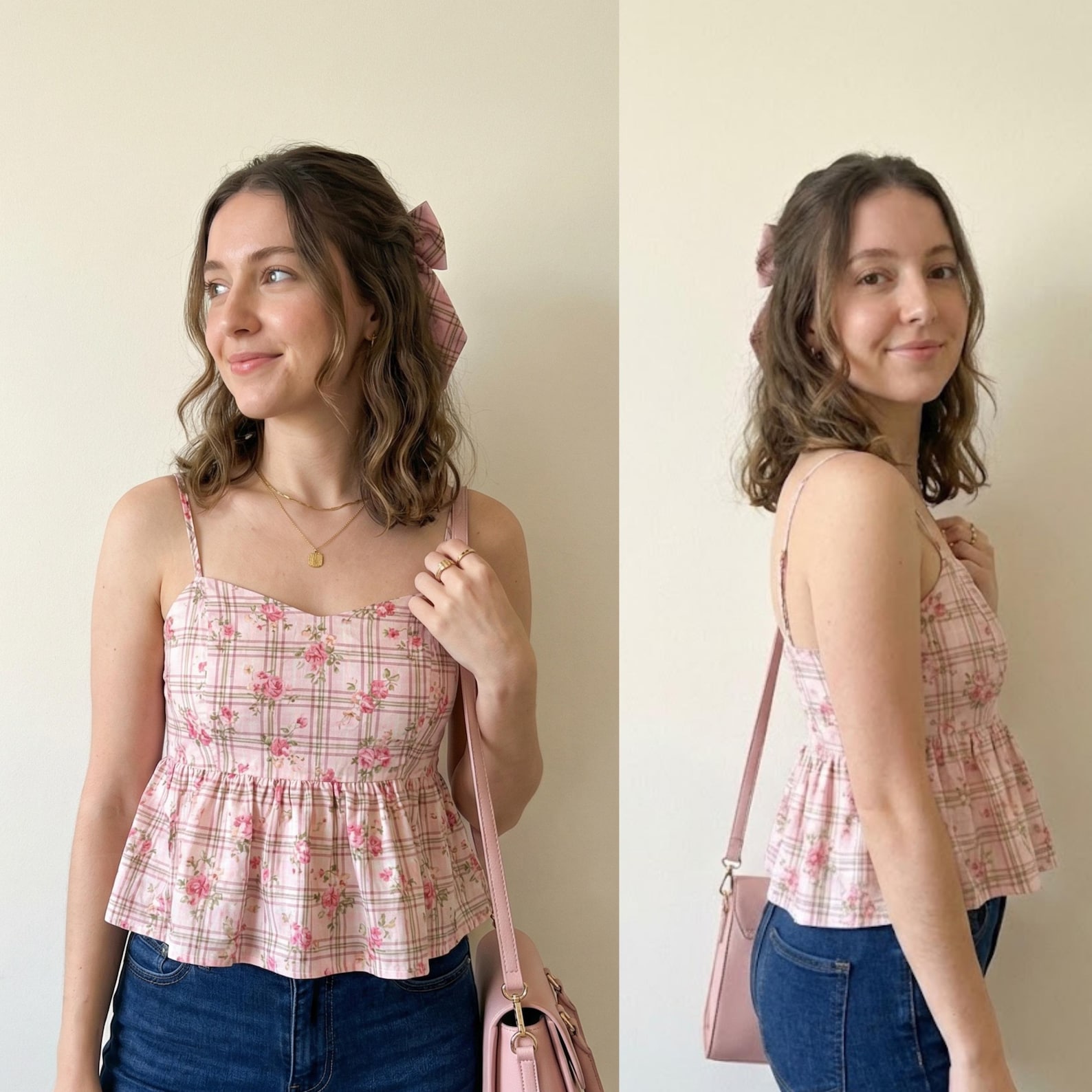 Cami Top Sewing Pattern, Gathered Ruffle Hem Peplum, Spaghetti Straps ...