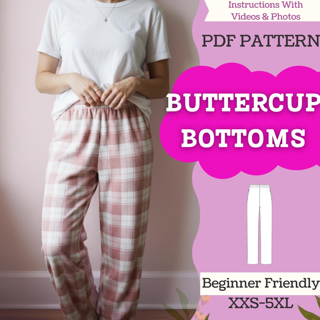 Elastic-waist Lounge Pants Sewing Pattern: Beginner-friendly (PDF ...