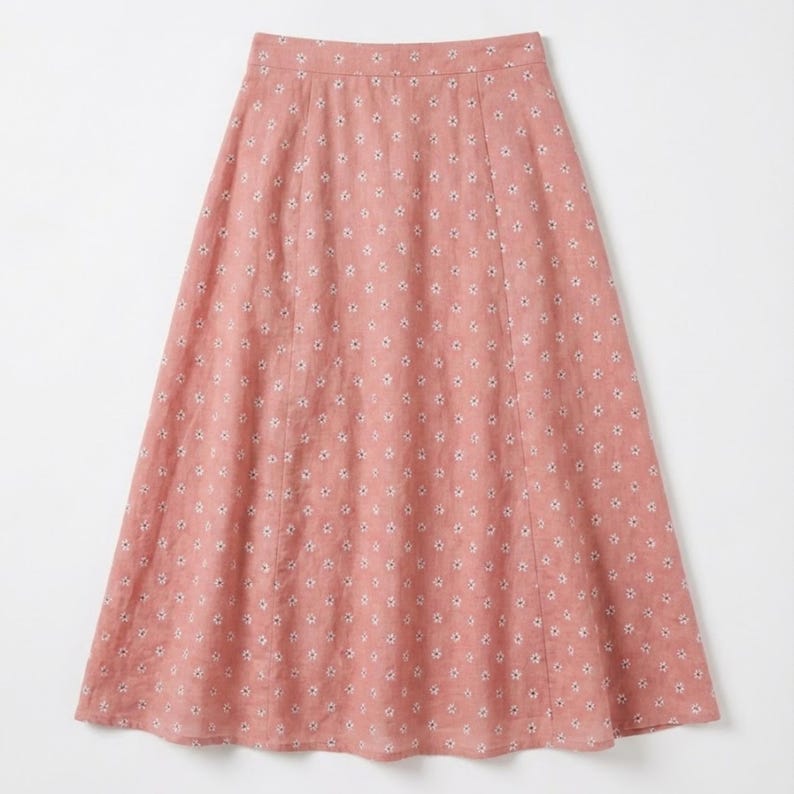 PDF Sewing Pattern: Midi Half Circle Skirt, Side Invisible Zipper ...