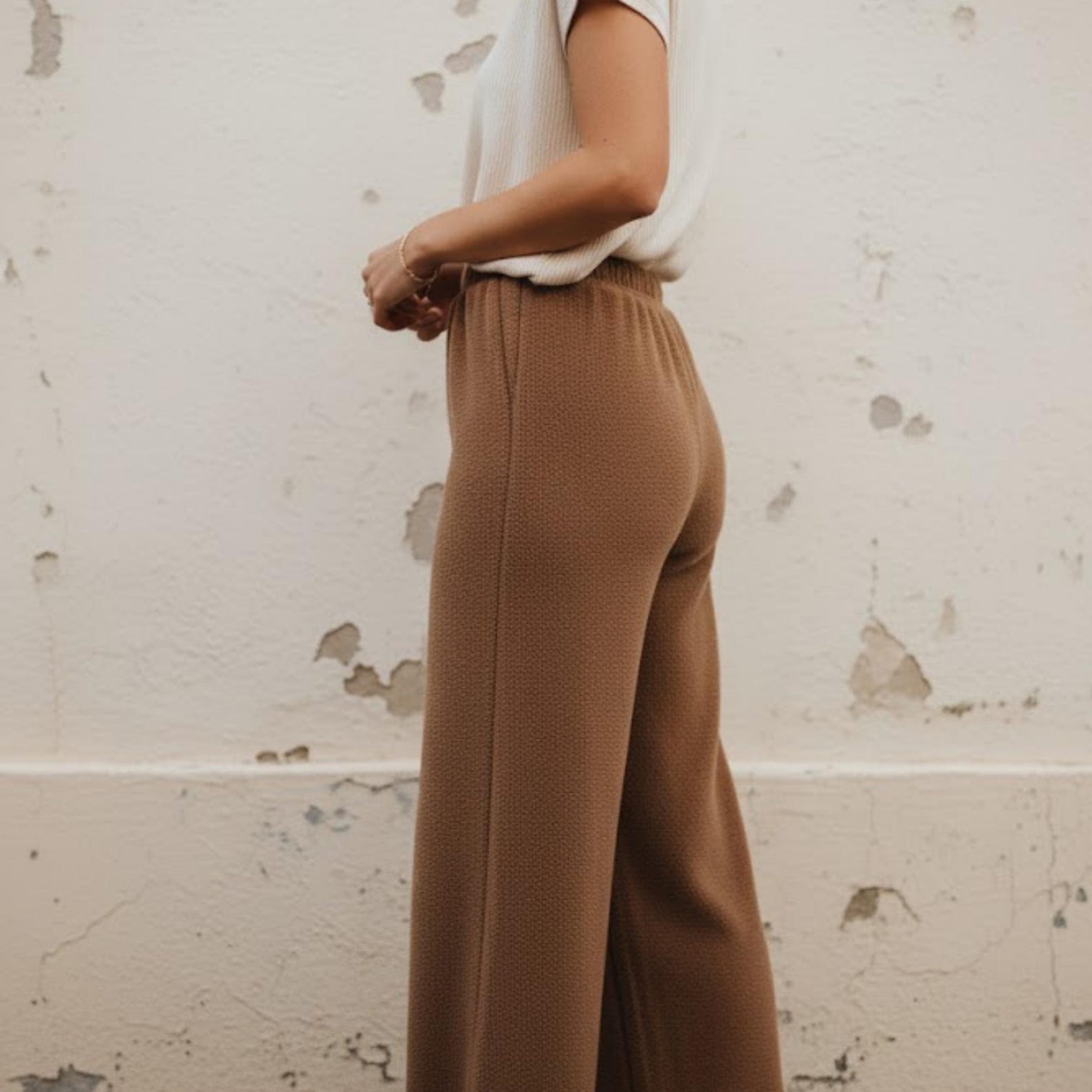 Wide-leg Knit Pants Sewing Pattern PDF | Palazzo Trousers, Floor-length ...