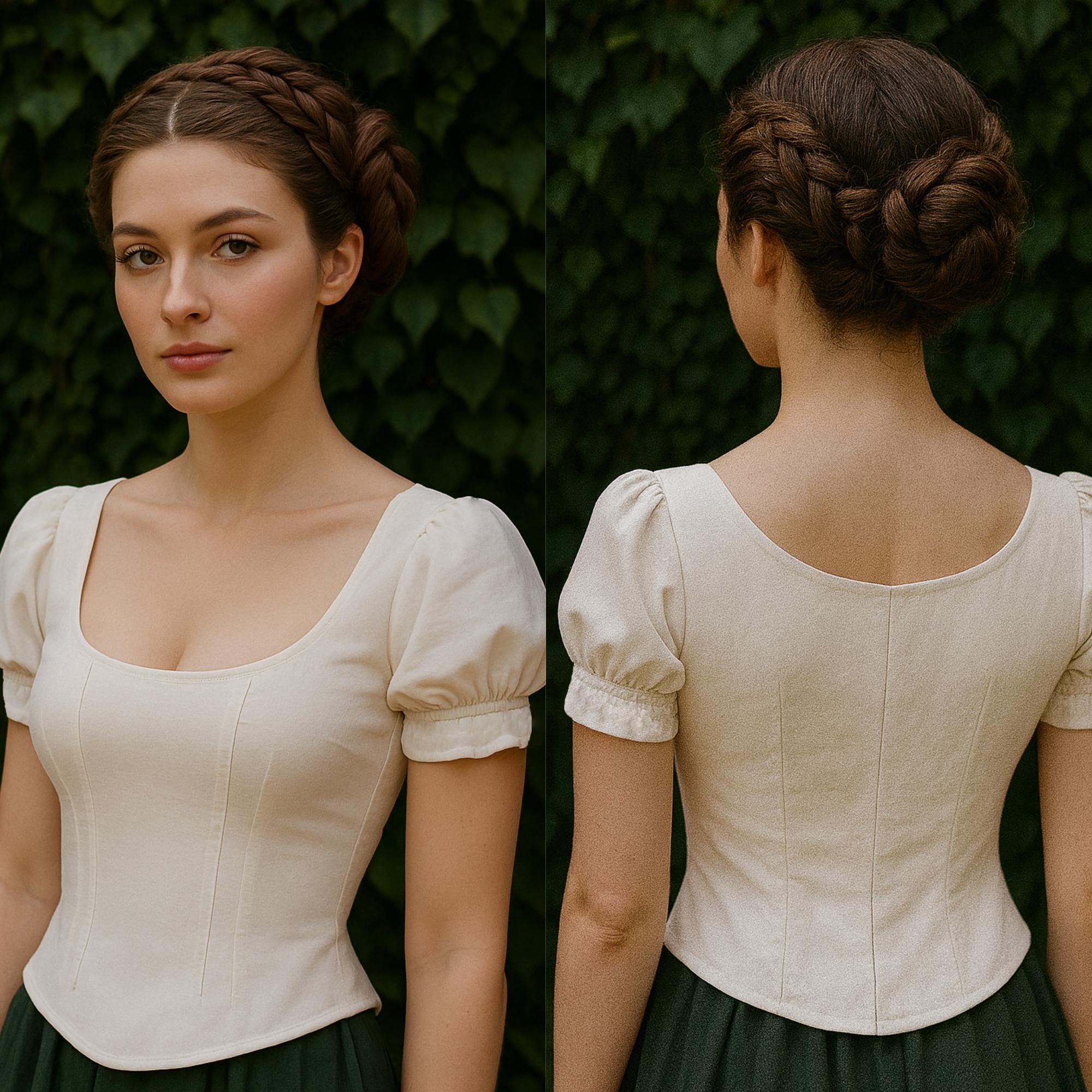 Peasant Blouse PDF Sewing Pattern: Renaissance Milkmaid Top (XXS-5XL A0 ...