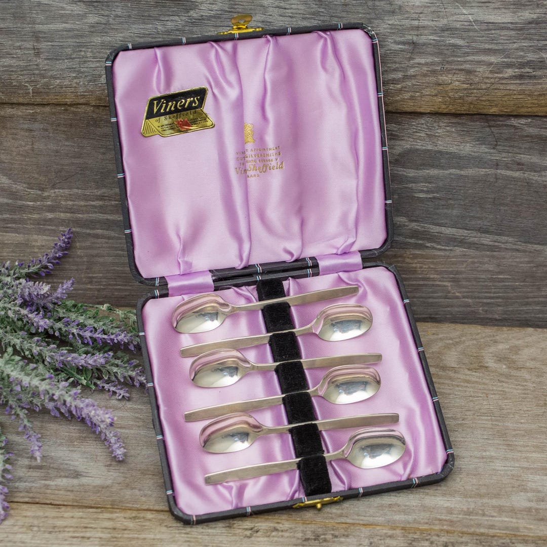 Vintage Demitasse Teaspoon Set in Box, Circa Mid Century. - Etsy
