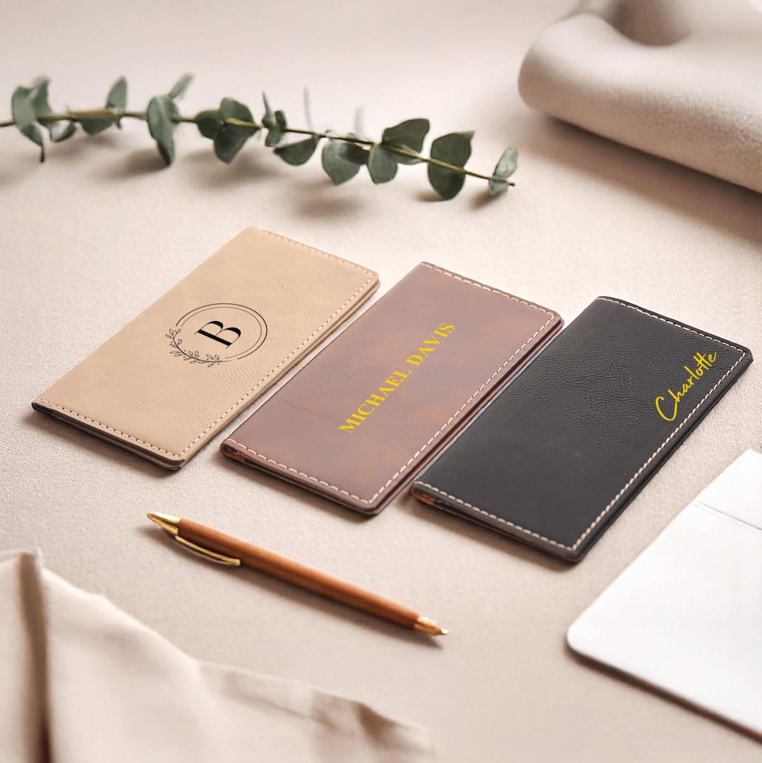 Personalized Checkbook Cover, Leather Checkbook, Checkbook Case, Custom ...