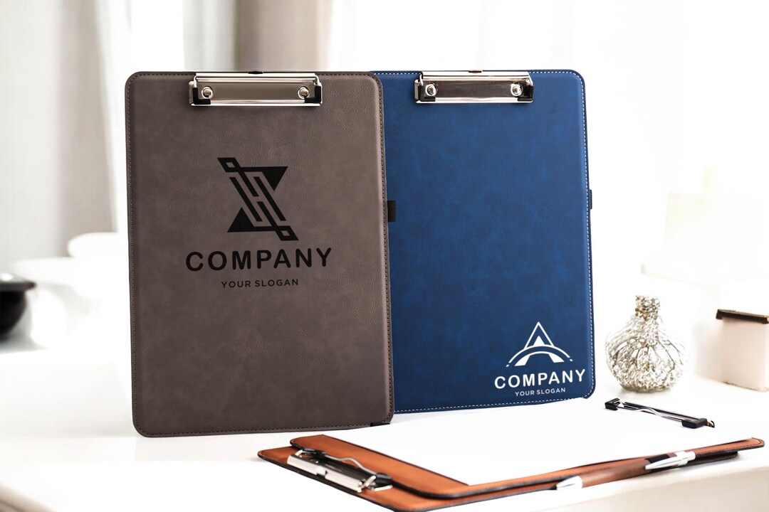 Custom Company Logo Leather Clipboard, Custom Logo Stamp Clipboard ...