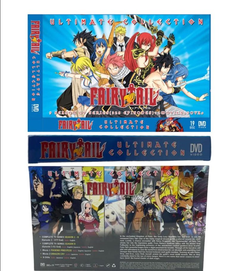 Anime DVD Fairy Tail Ultimate Collection 9 Season TV Series - Fast ...