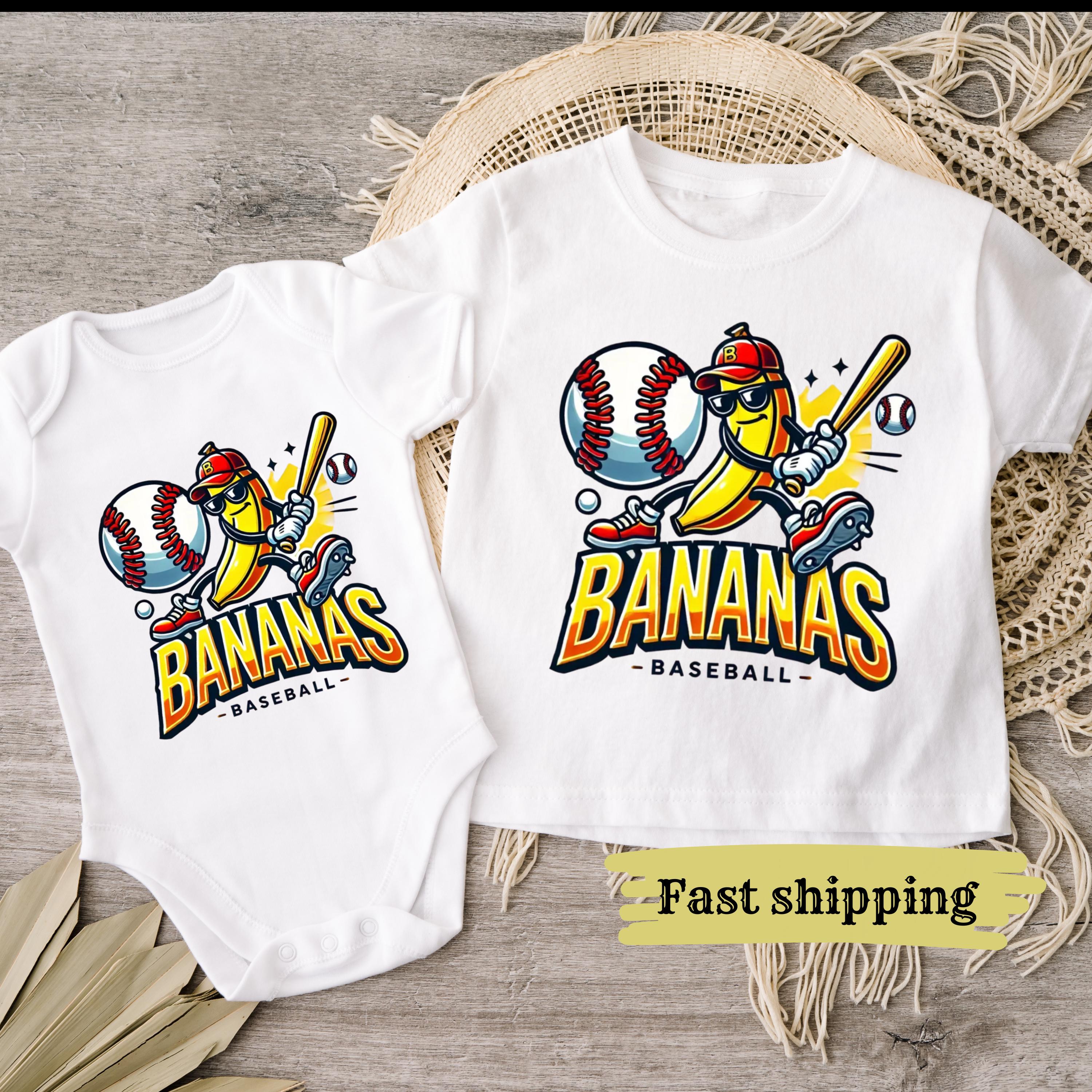Let's Go Bananas Baseball Shirt, Funny Banana Baseball Shirt, Banana ...