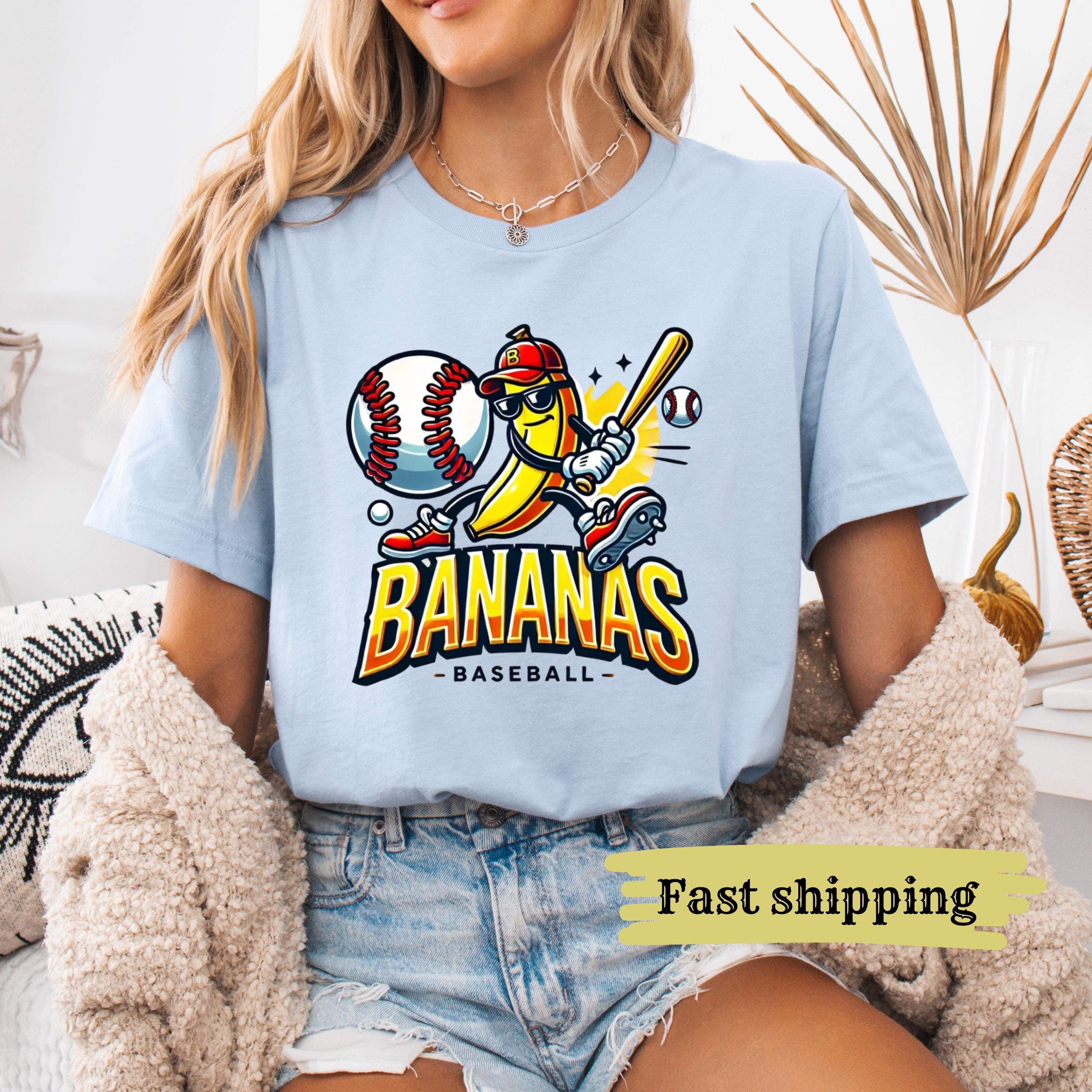 Let's Go Bananas Baseball Shirt, Funny Banana Baseball Shirt, Banana ...