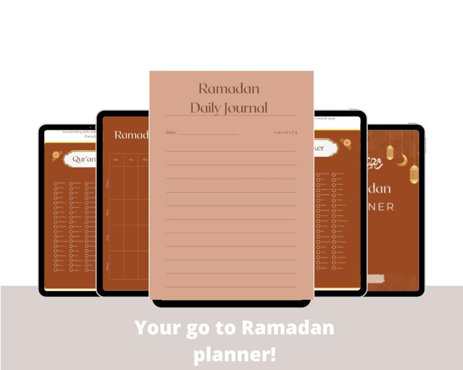 Ramadan Planner Printable PDF | Digital Journal - Prayer Tracker ...