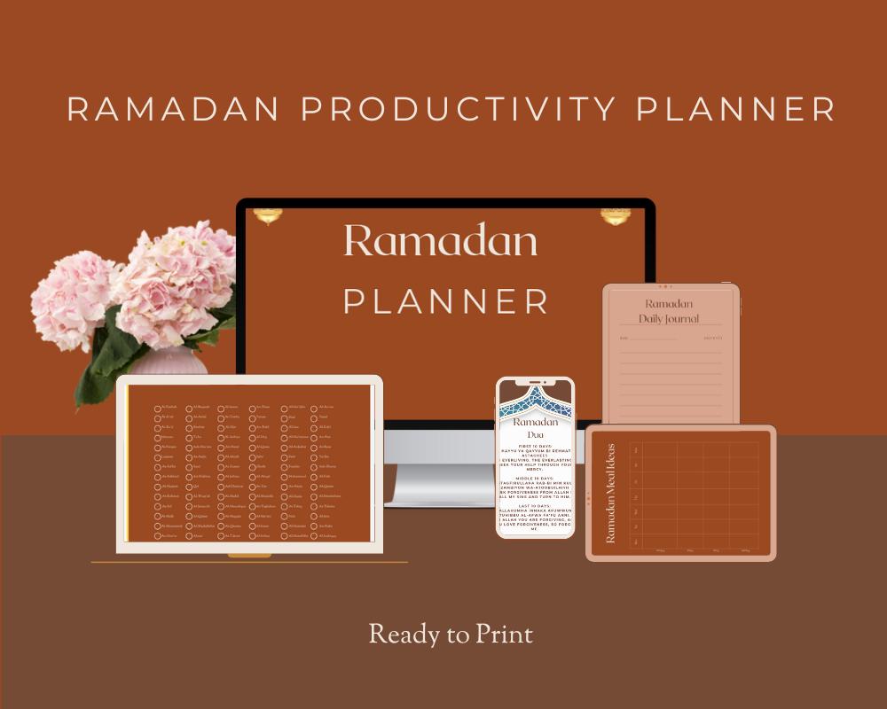 Ramadan Planner Printable PDF | Digital Journal - Prayer Tracker ...