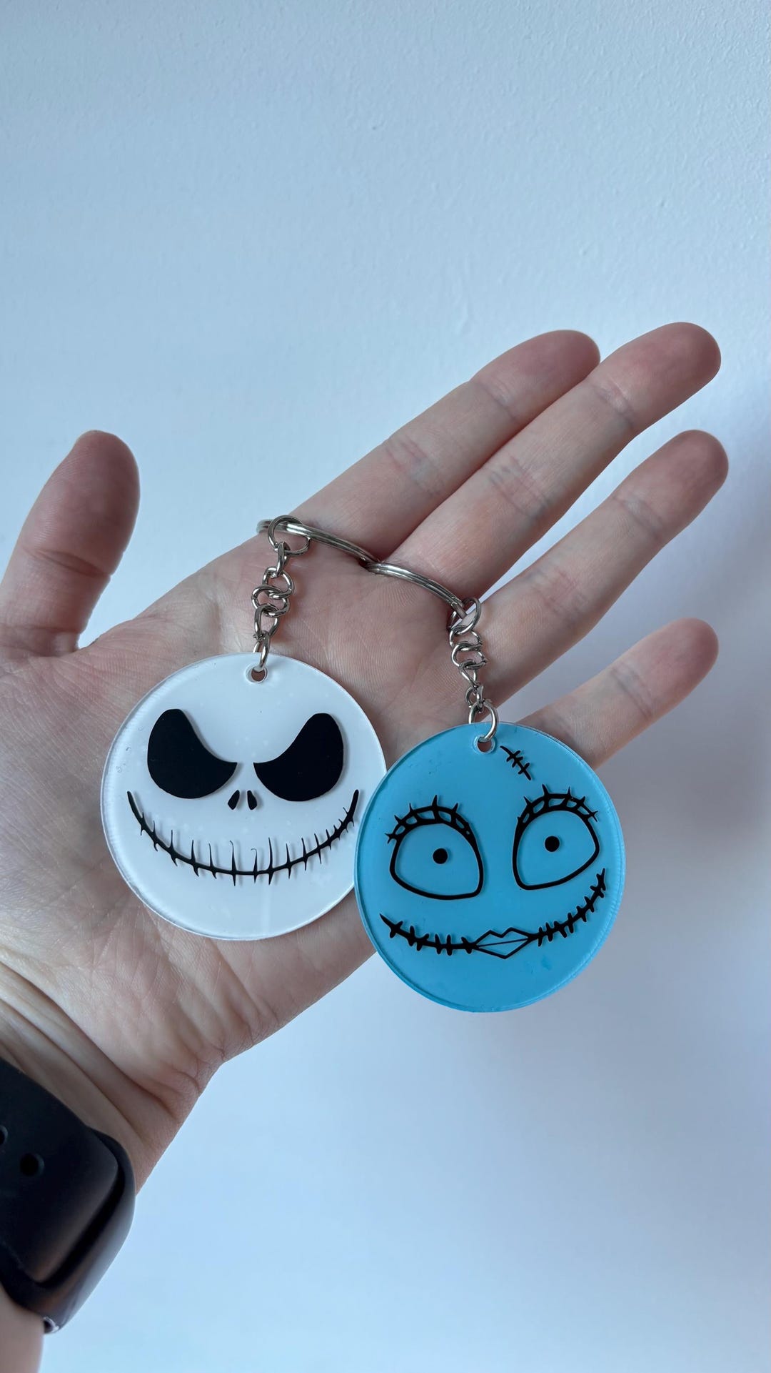 Jack and Sally Keychains - Etsy