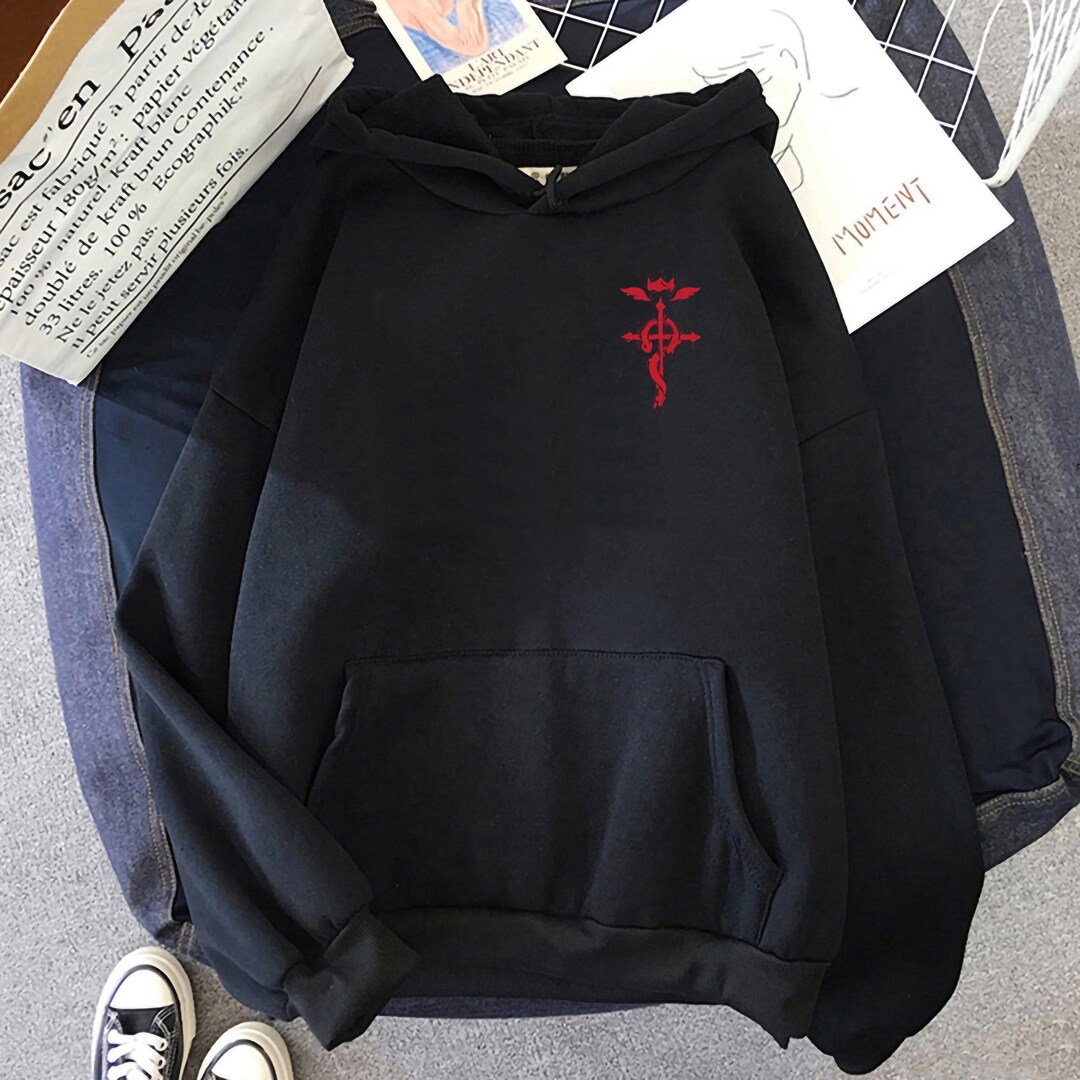 Unisex, Red Symbol Alchemist Hoodie, Homunculus, Fma Brotherhood Manga ...