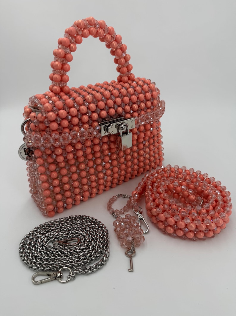 Beaded Bag Tutorial: Crystal Bead Purse With 4-part Lock (PDF Pattern ...