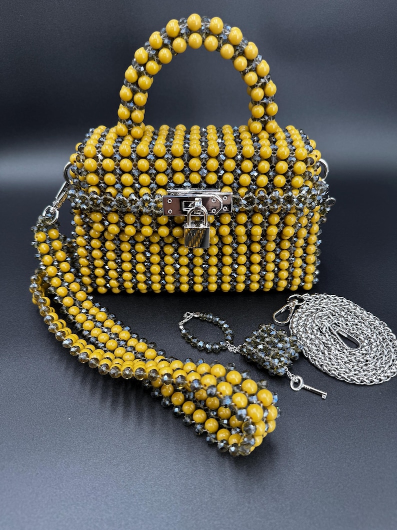 Beaded Bag Tutorial: Crystal Bead Purse With 4-part Lock (PDF Pattern ...