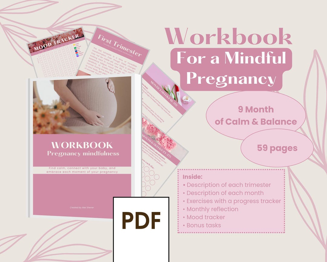 Mindful Pregnancy Workbook | Printable Self-care Journal for Moms-to-be ...