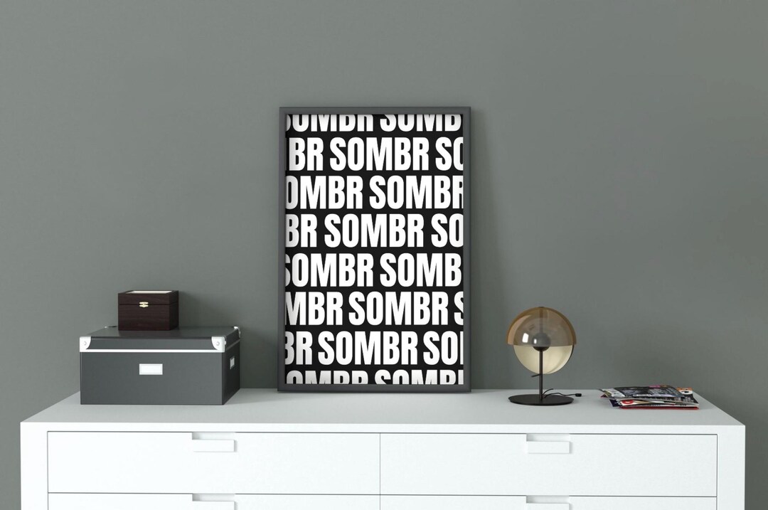 SOMBR Name Typography Poster - A5/A4 - Glossy Print - Etsy