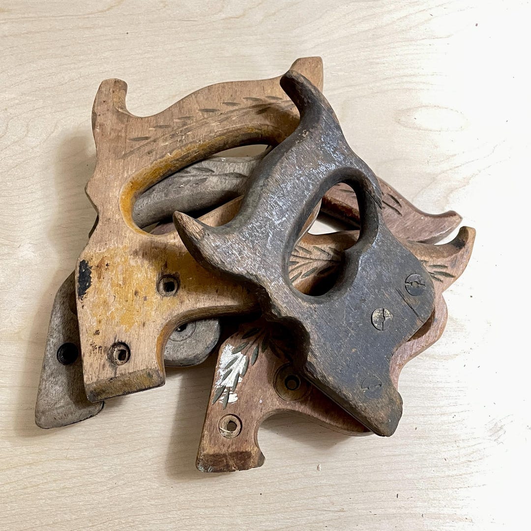 5 Vintage Wood Saw Handles, Vintage Hand Saw Handles, Old Tools - Etsy