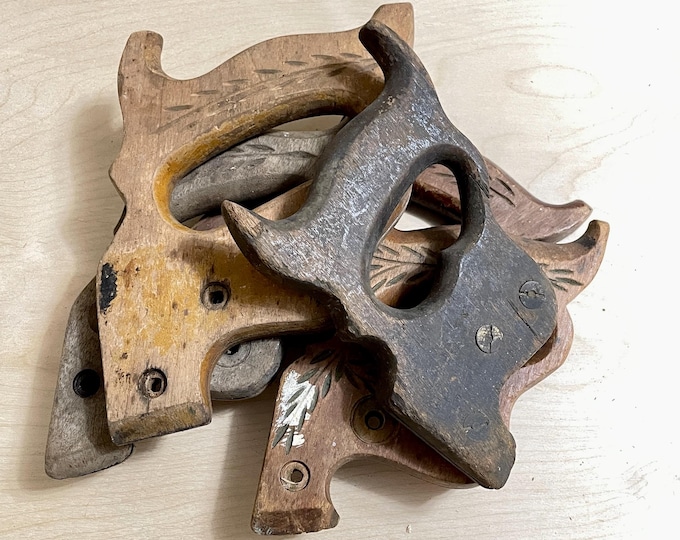 5 Vintage Wood Saw Handles, Vintage Hand Saw Handles, Old Tools - Etsy