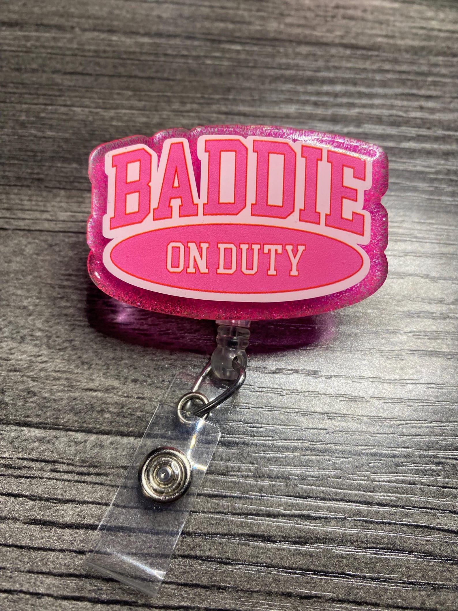 Baddie on Duty Retractable Badge Reel – Pink & Sassy - Etsy