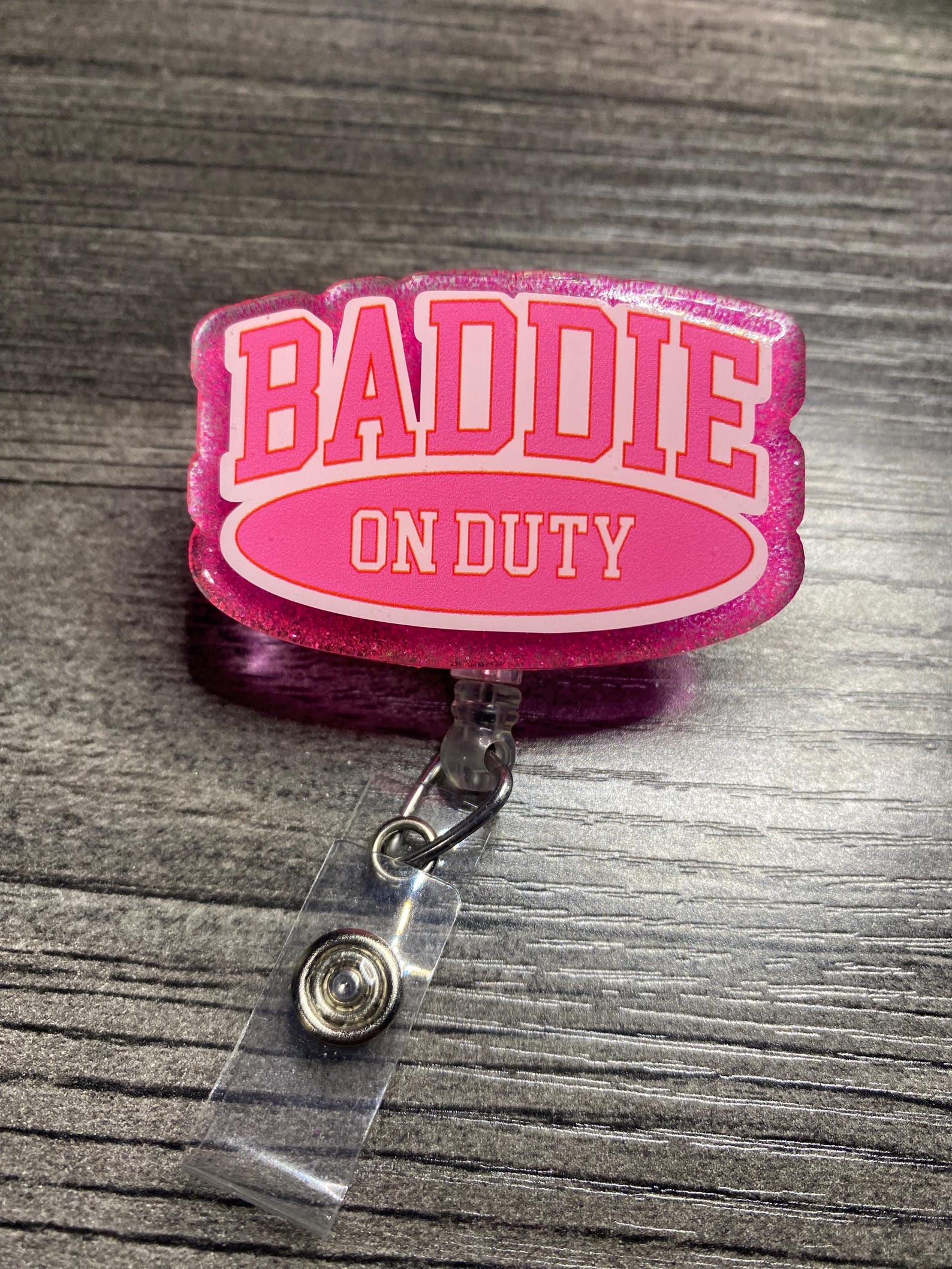 Baddie on Duty Retractable Badge Reel – Pink & Sassy - Etsy