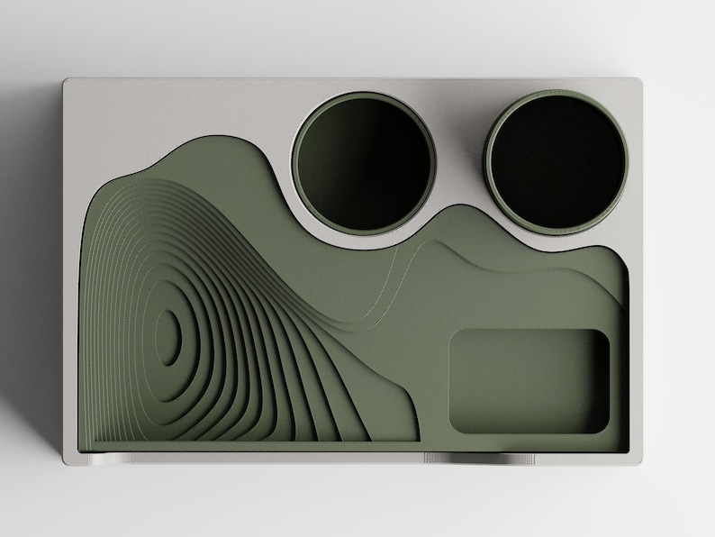 Stepped Desk Organizer – Modern 4-piece Set | Stylish 3d-printed Office ...