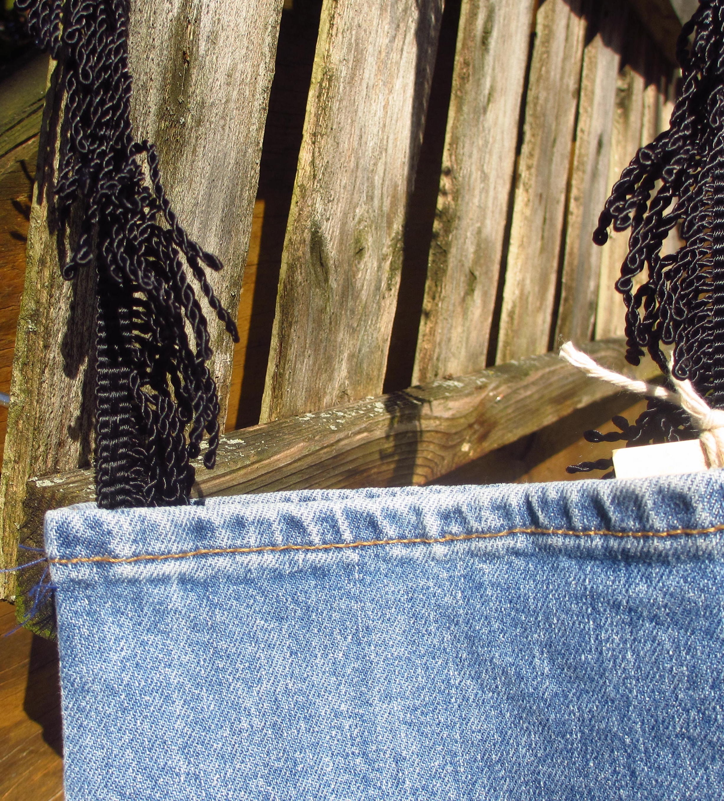 Perfectly Imperfect Upcycled Denim and Fringe Crossbody Bag - Etsy