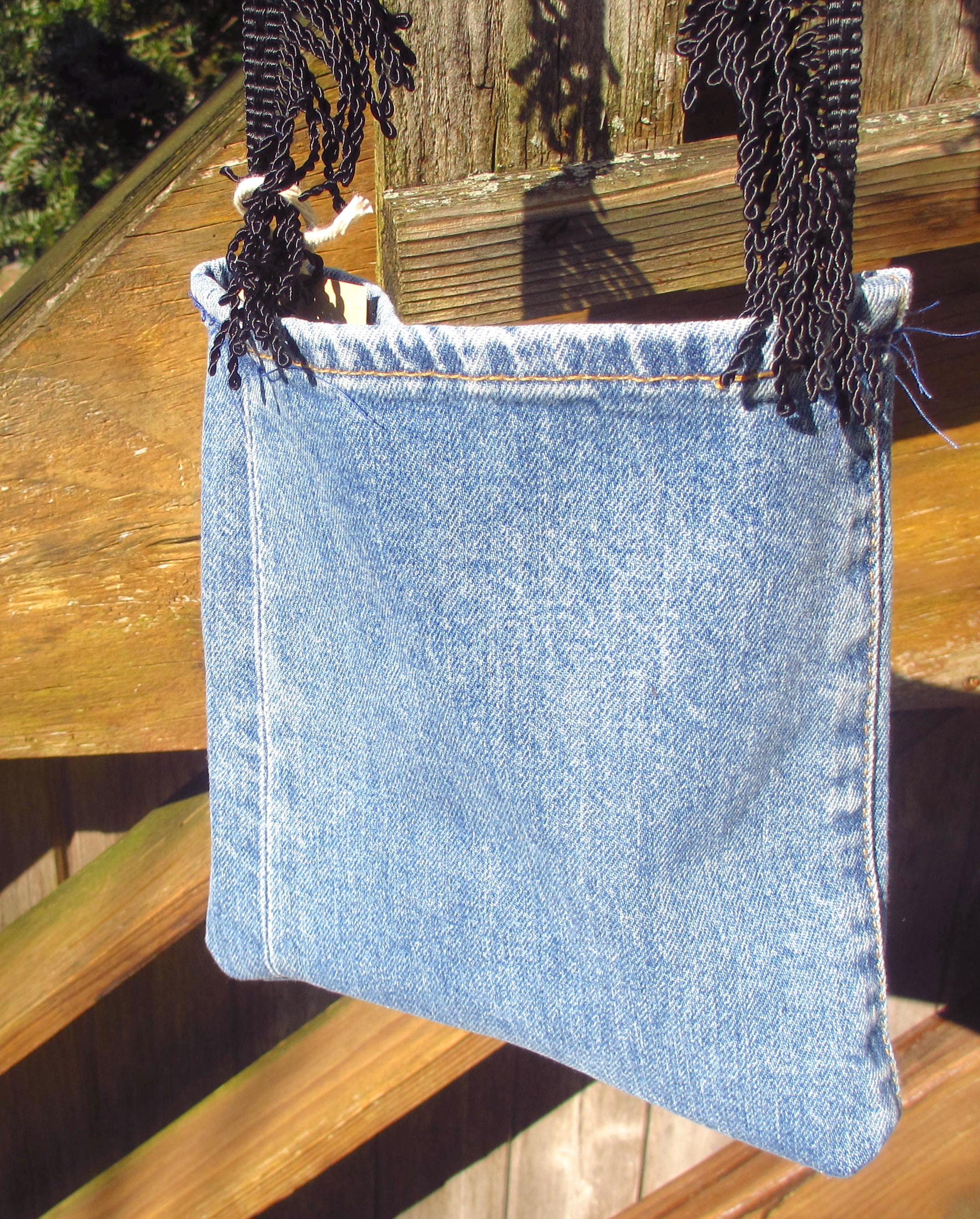 Perfectly Imperfect Upcycled Denim and Fringe Crossbody Bag - Etsy