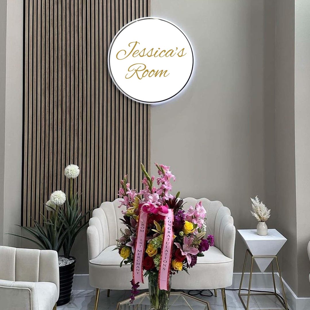 Jesica Pink Digital Name Sign Design Template for Room, Home Decor and ...