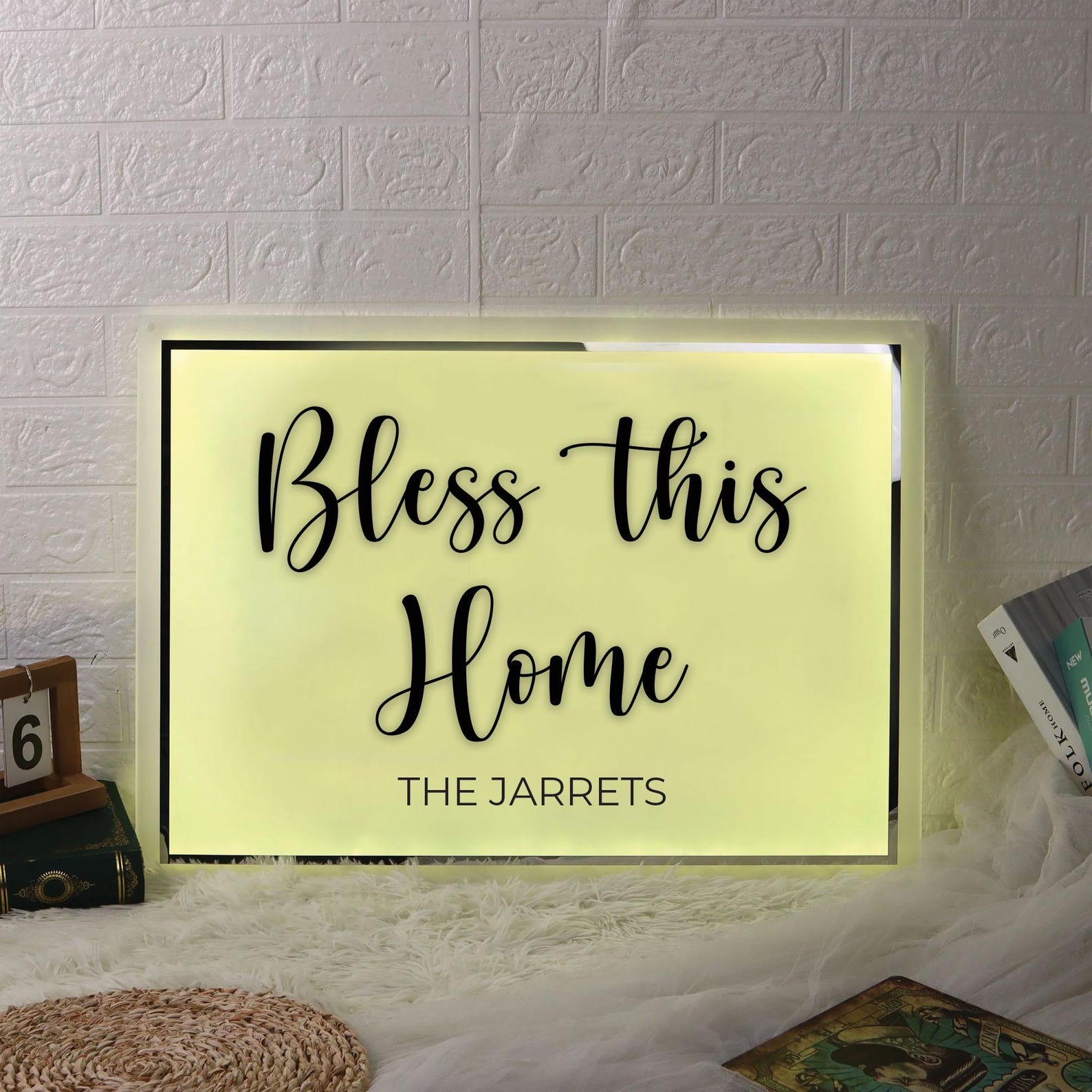 3D Acrylic Family Name Sign, Farmhouse LED Decor, Anniversary Gift ...