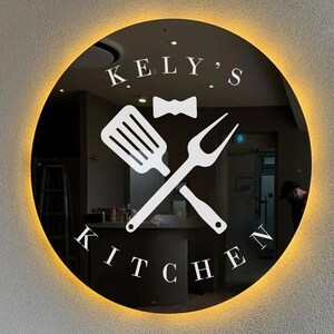 Personalized Acrylic Kitchen Name Sign, Custom Mother's Day Gift for ...