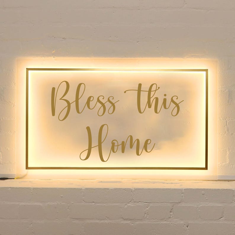 3D Acrylic Family Name Sign, Farmhouse LED Decor, Anniversary Gift ...