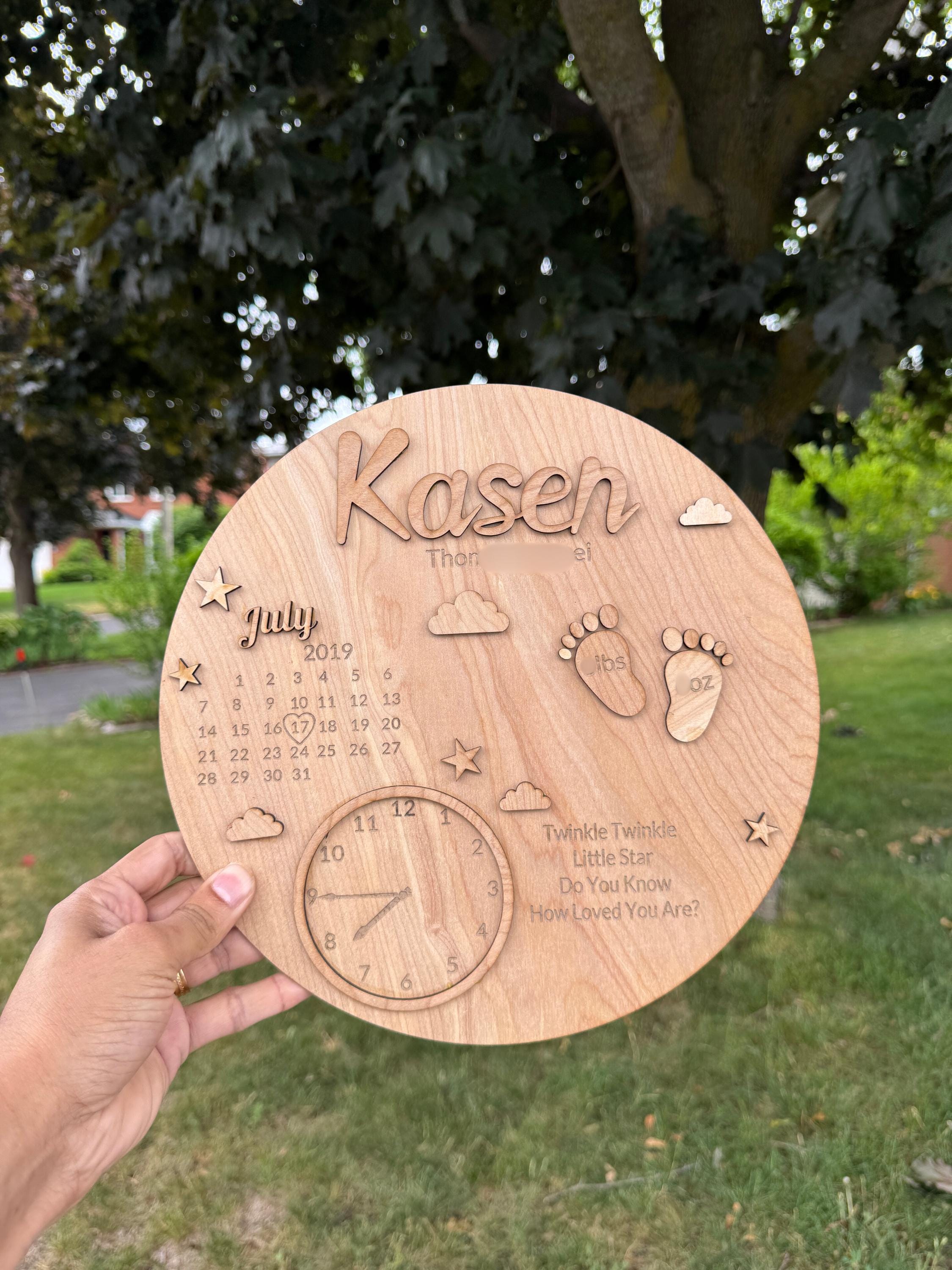 Personalized Wooden Baby Keepsake Sign – Custom Birth Details - Etsy