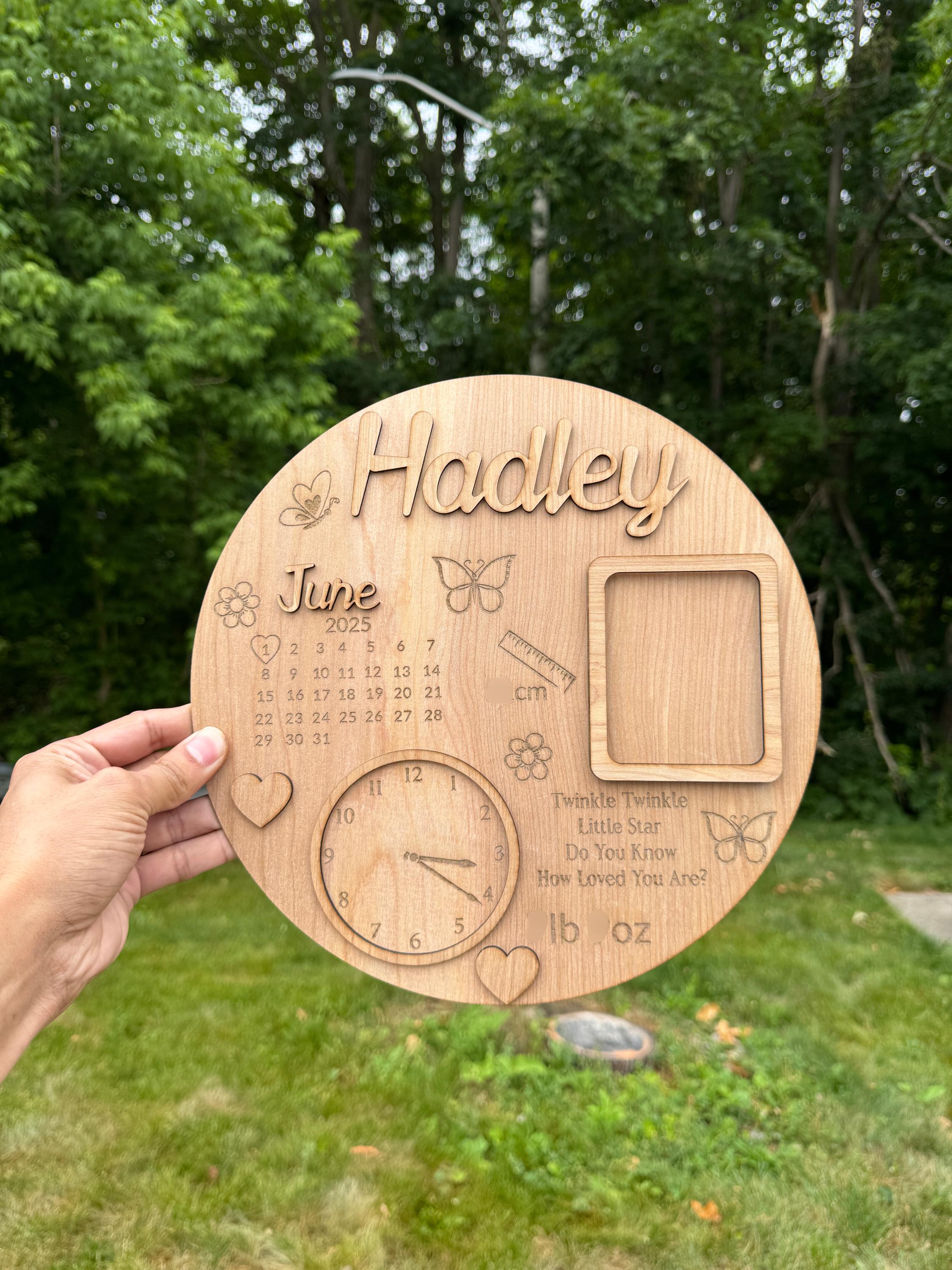 Personalized Wooden Baby Keepsake Sign – Custom Birth Details - Etsy