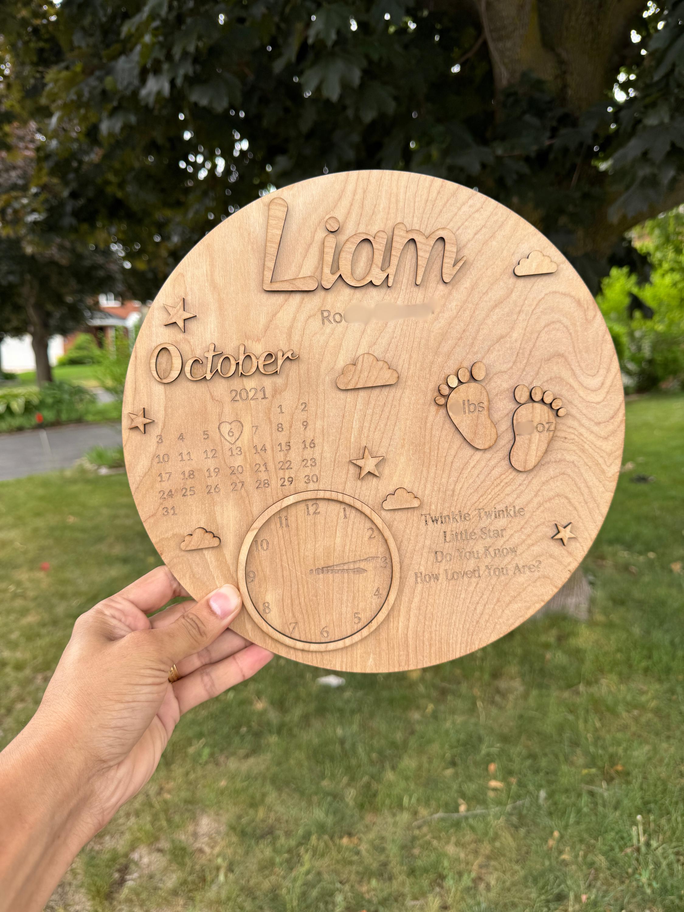 Personalized Wooden Baby Keepsake Sign – Custom Birth Details - Etsy