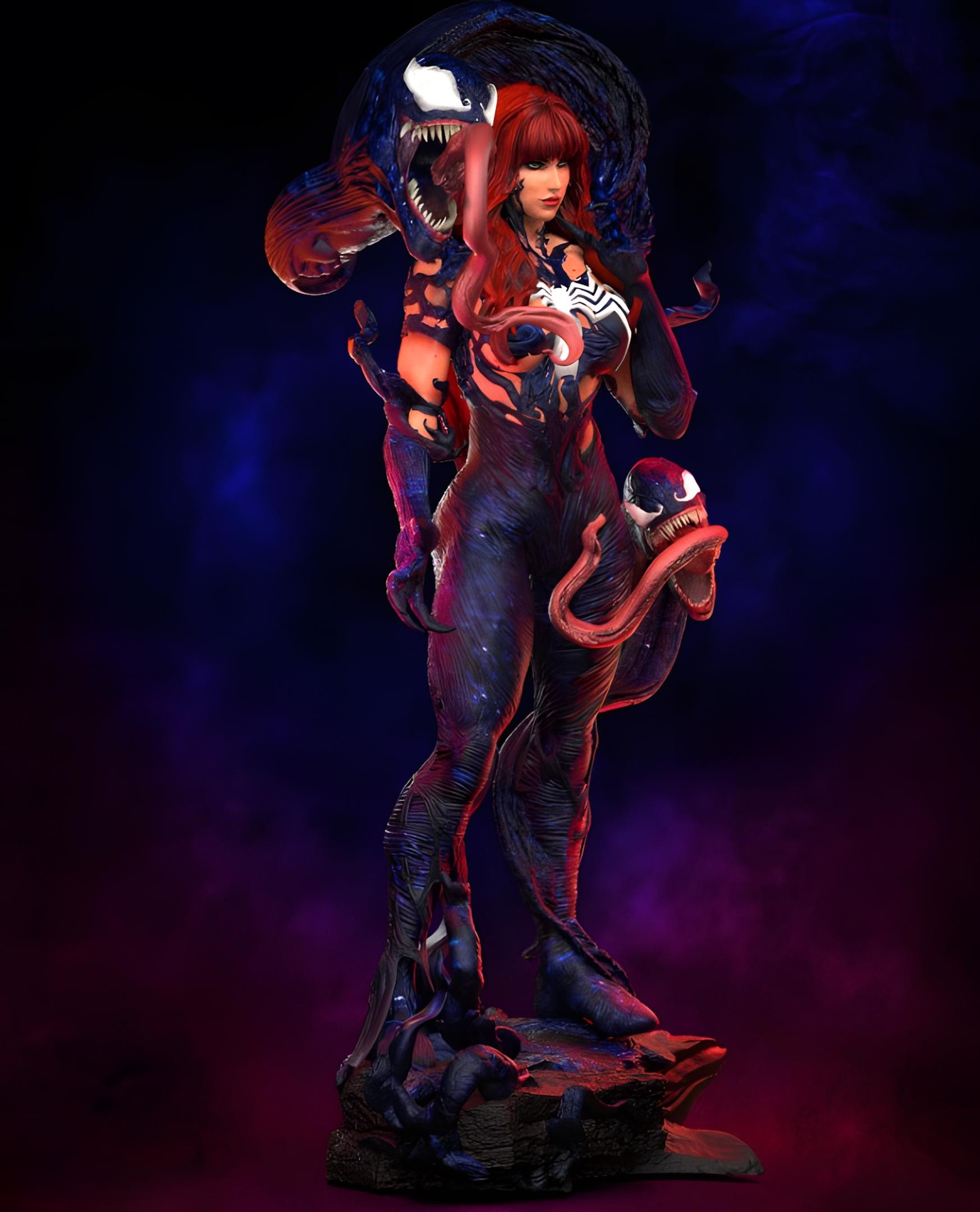 Venomized Mary Jane 3D STL File High Quality 3D Print Model for ...