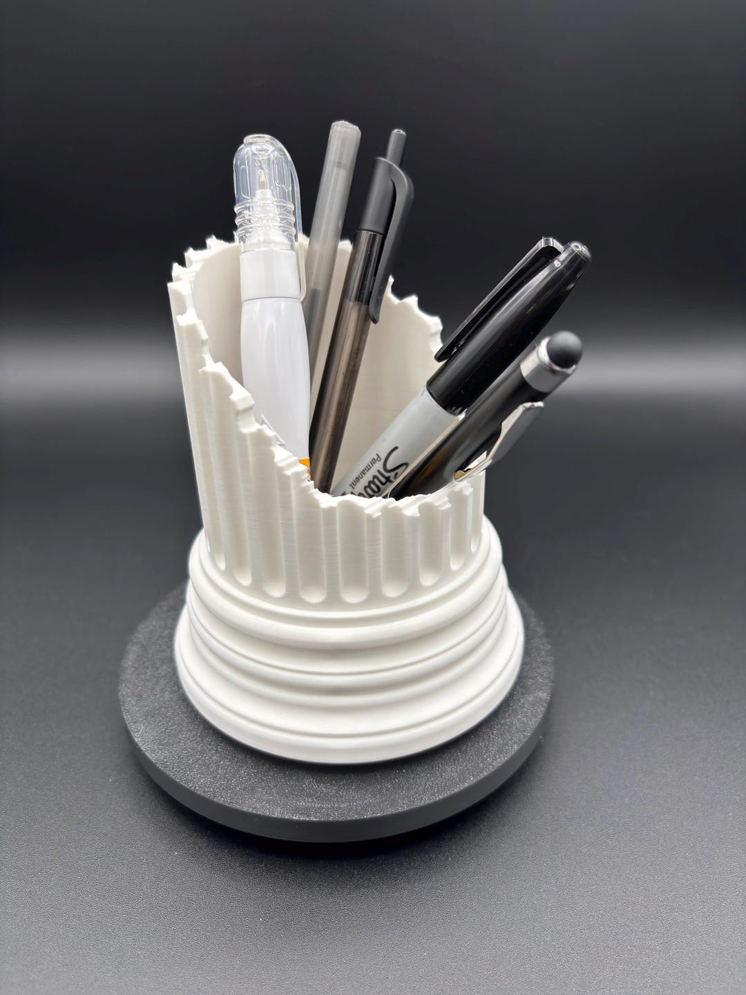 3D Printed Roman Column Pen Holder: Unique Desk Organizer - Etsy