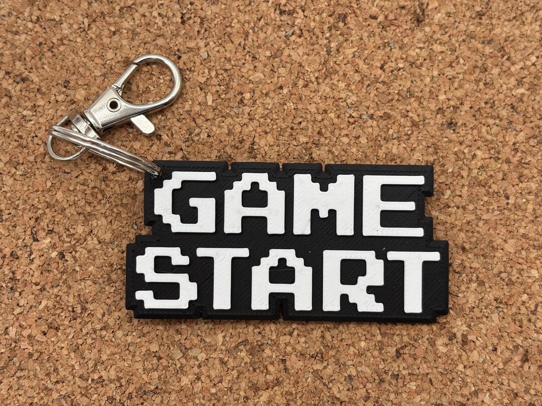 Game Start Keychain, 3d Printing Gaming Keychain, Sports Lover Keychain ...