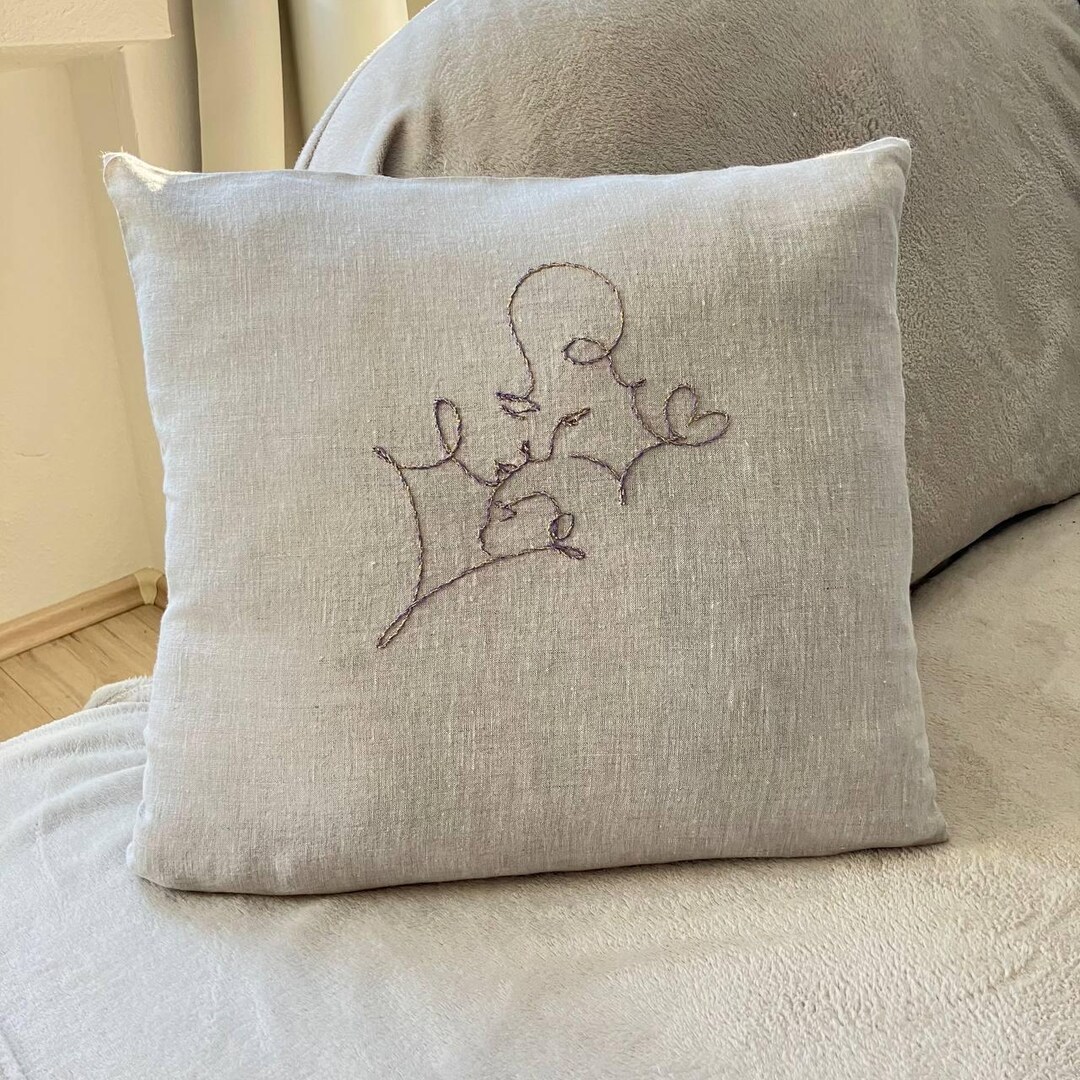 Linen Pillowcase With Hand Embroidery – A Symbol of Tender Love - Etsy