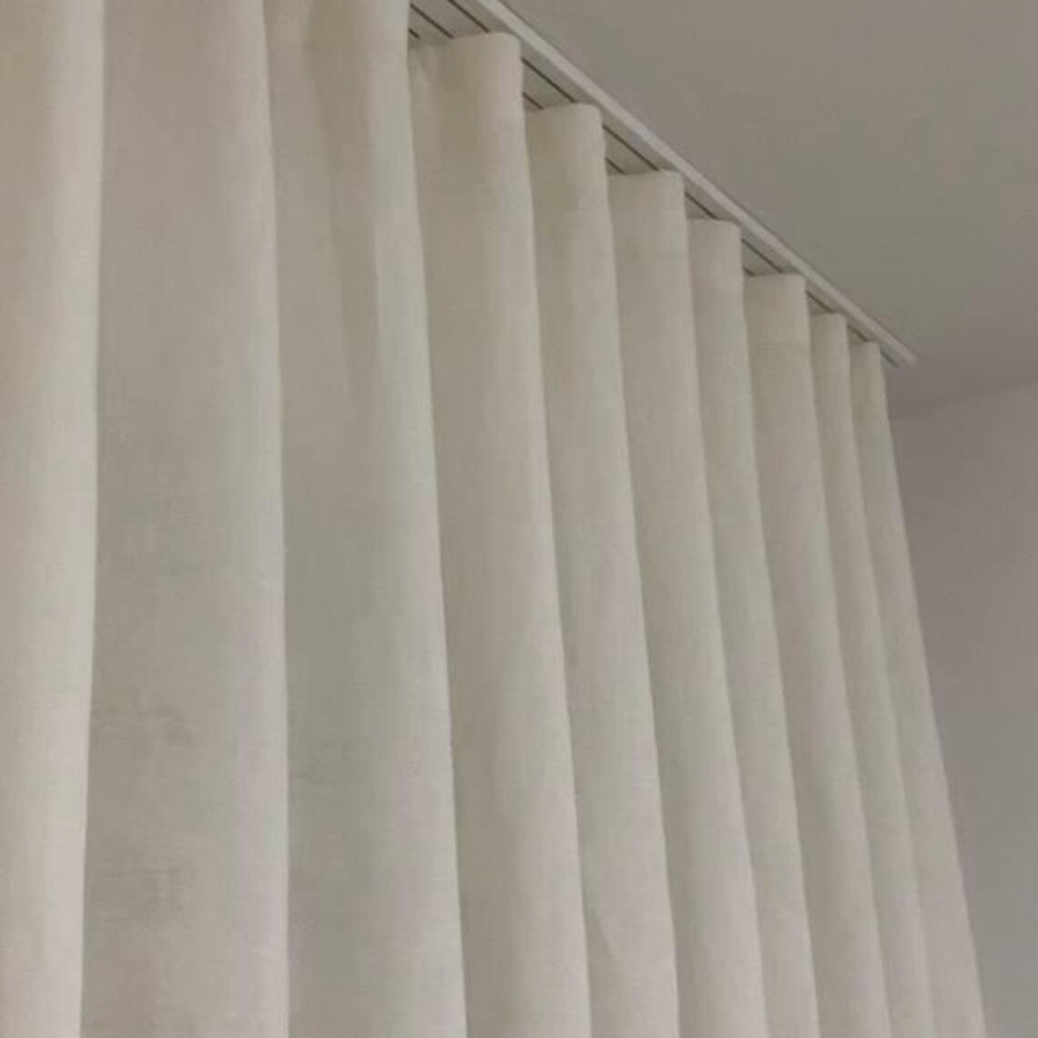 Linen Curtain With Perfect Waves – Effortlessly Elegant - Etsy