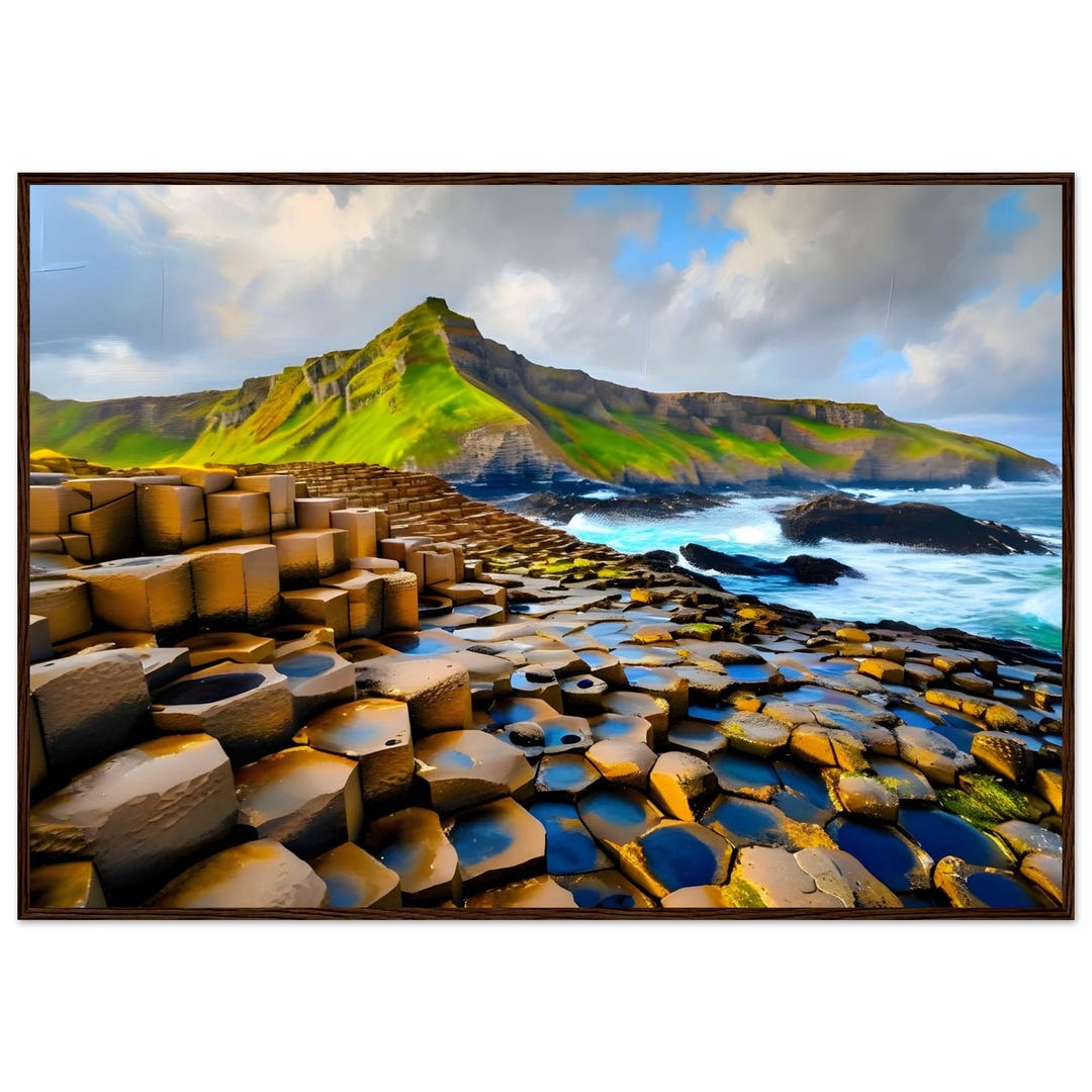 Giants Causeway Art, Above Sofa Wall Art, Ireland Mountain, Causeway ...