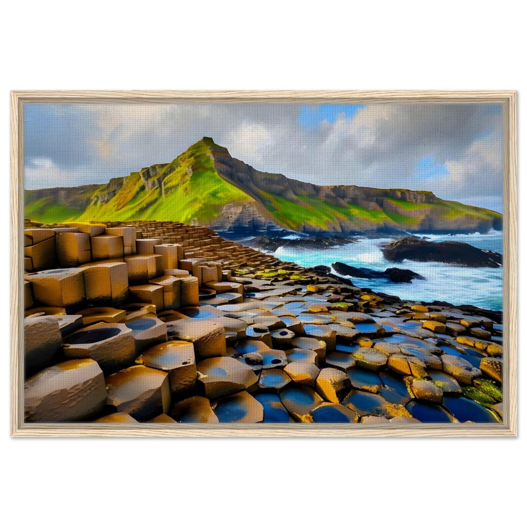 Giants Causeway Art, Above Sofa Canvas, Framed Canvas, Causeway Wall ...