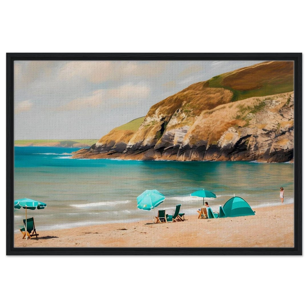 Premium Cornwall Landscape,above Sofa Canvas,framed Canvas, Cornwall ...