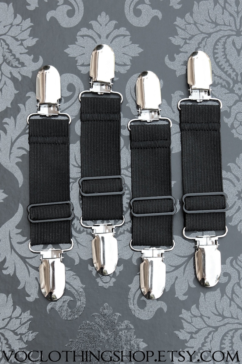 SUSPENDER GARTER CLIPS for stockings tall socks leg warmers | Etsy