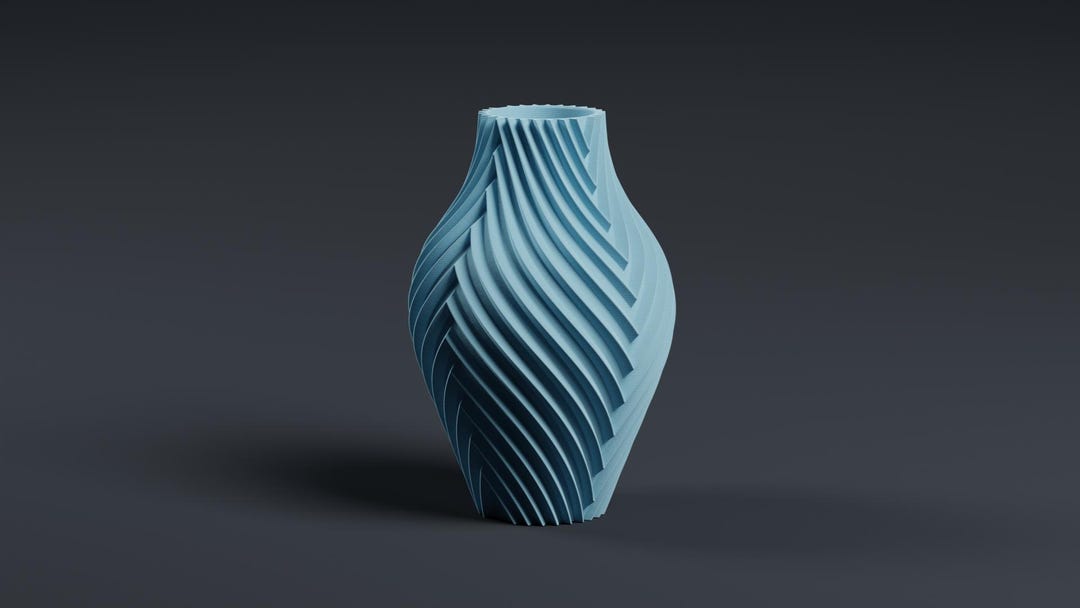 Modern Vase STL File – 3D Printable Decorative Vase for Home Decor ...