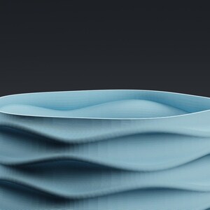 Modern Wavy Vase STL File – 3D Printed Home Decor, Contemporary Vase ...