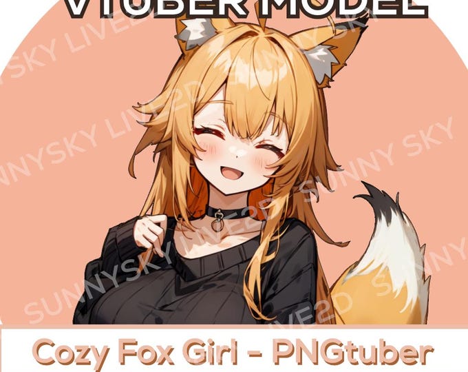 Fox Pngtuber | Cute Vtuber Model | Chibi | Twitch | Youtube | Stream ...