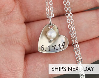 Date necklace | Etsy