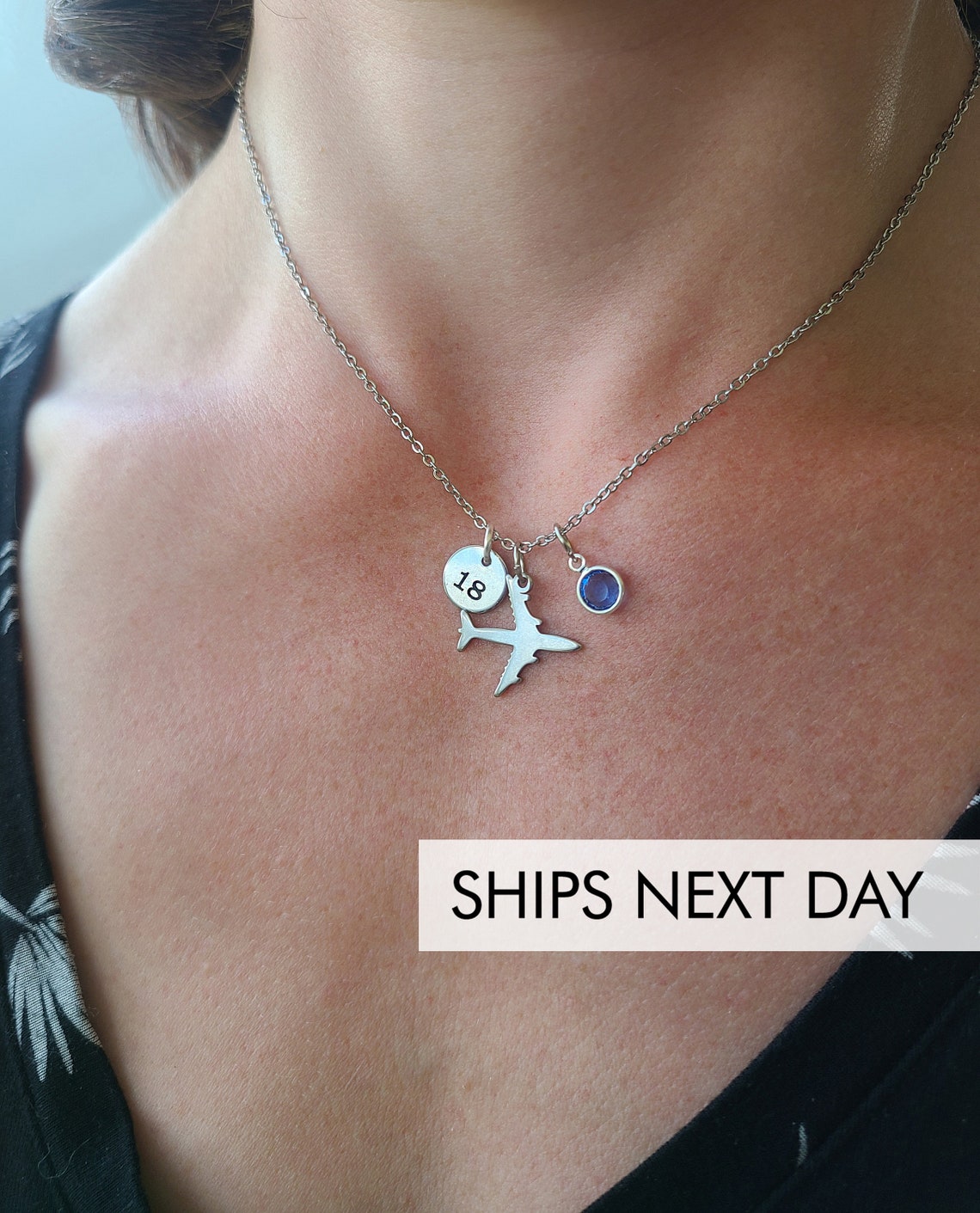 Pilot Gift Airplane Jewelry Flight Attendant Necklace - Etsy