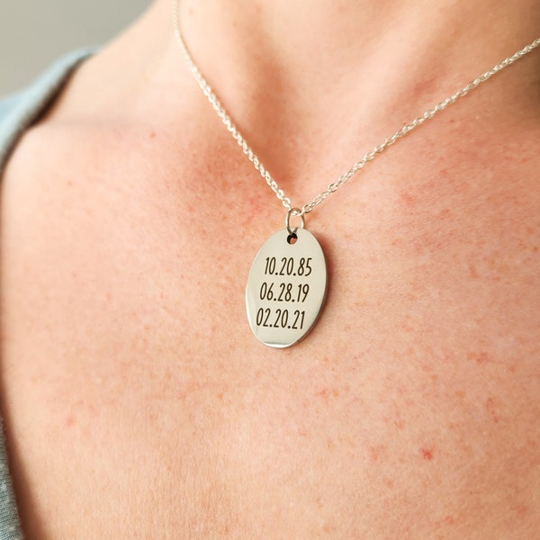 Birthdate Necklace - Etsy