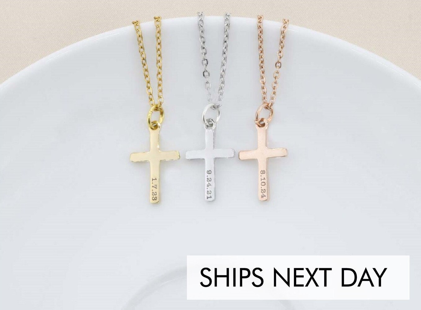 Baptism Gift Custom Cross Necklace Christian Jewelry - Etsy