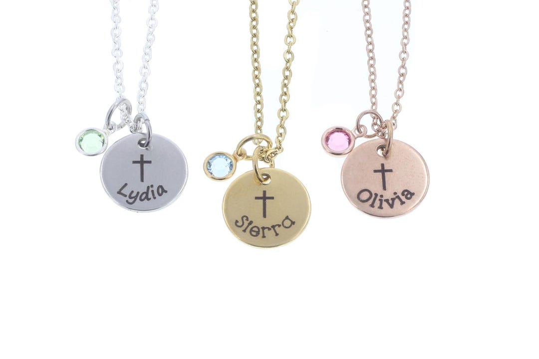 Easter Necklace • Cross Jewelry • Easter Basket Gift Jewelry • Baptism ...